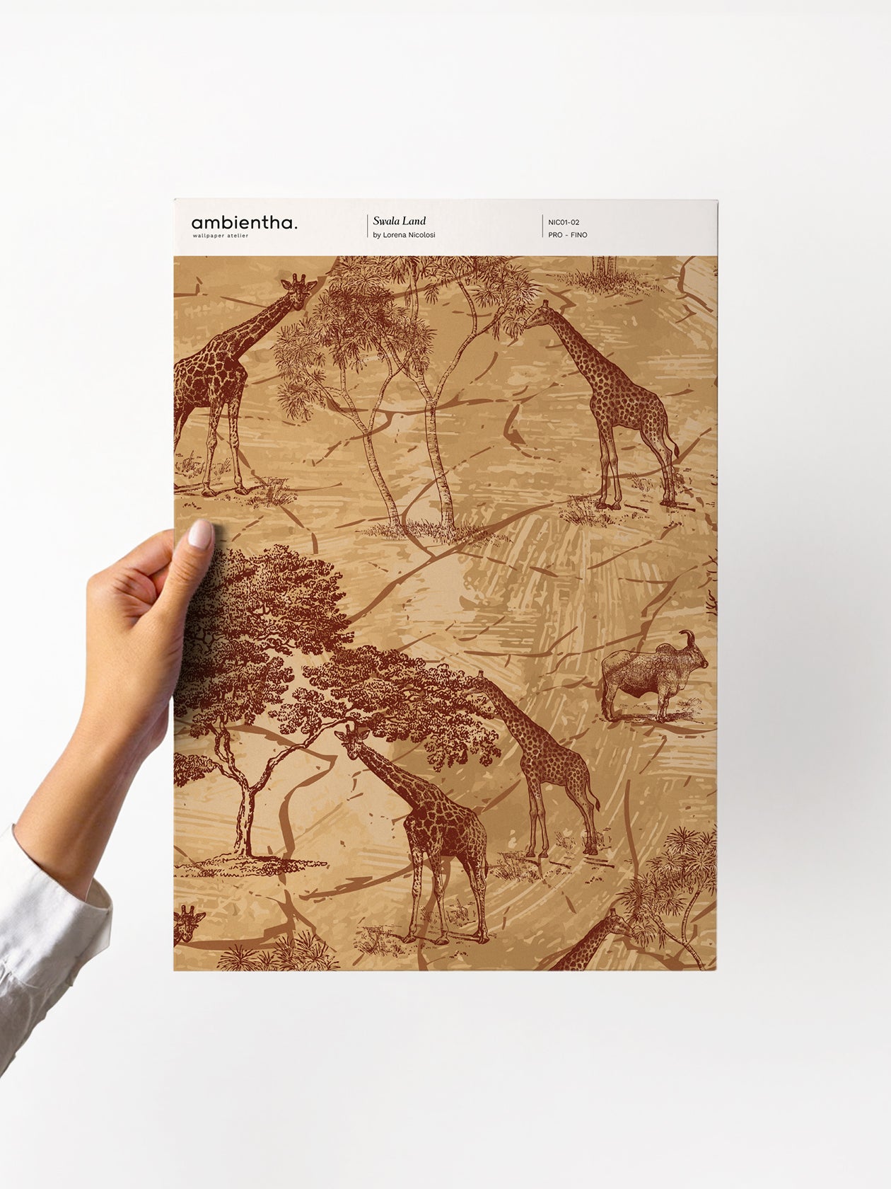 Swala Land, interior design wallpaper - Ambientha Sample